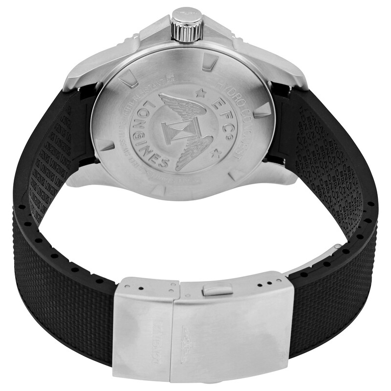 Longines Conquest Black Dial Men's Watch L37824569 703200206295 ...