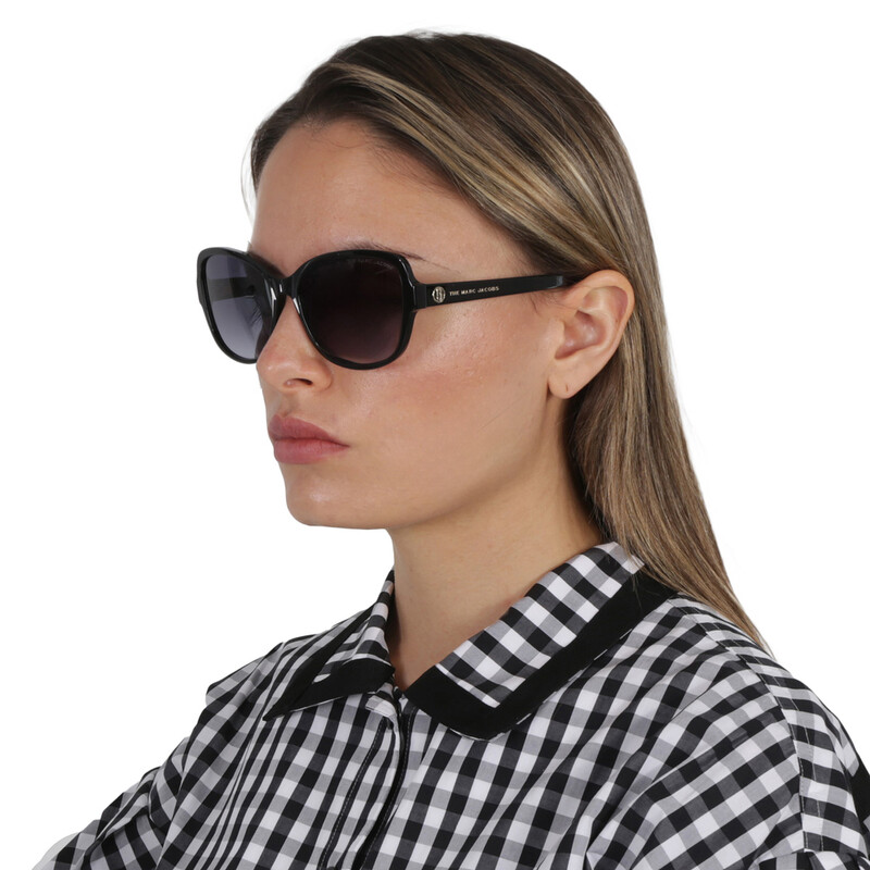 Marc Jacobs Dark Grey Shaded Butterfly Ladies Sunglasses MARC 528/S ...