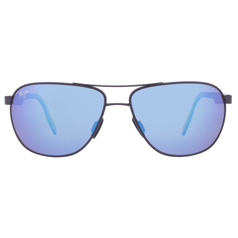 Maui Jim Castles Blue Hawaii Pilot Unisex Sunglasses B728-17 60 ...