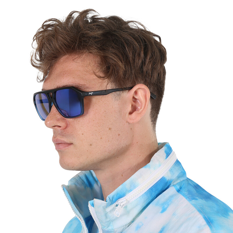 Maui Jim Wedges Blue Hawaii Navigator Men's Sunglasses B880-03 57 ...
