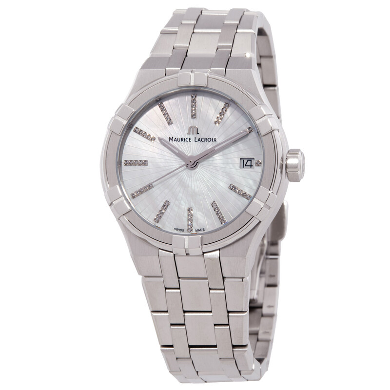Maurice Lacroix Aikon Quartz White Mother of Pearl Dial Watch AI1106 ...