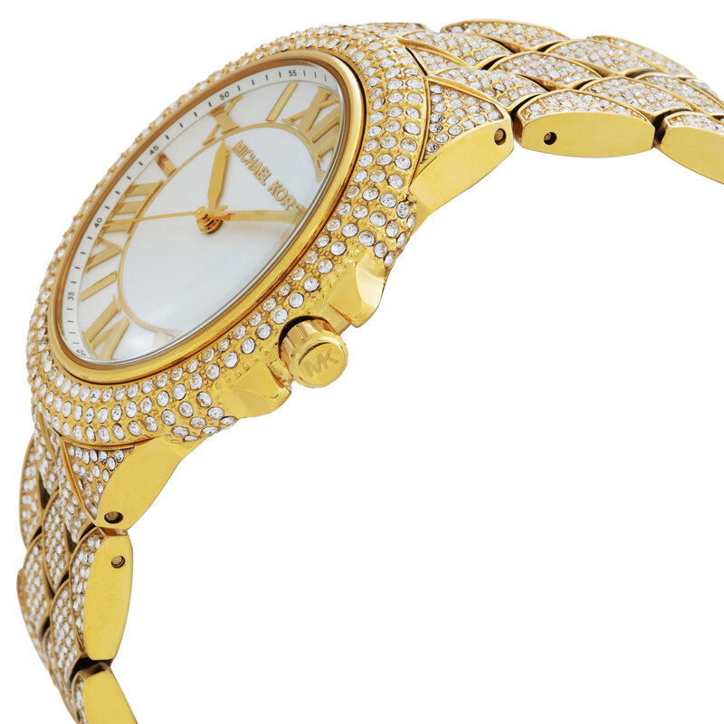 Michael Kors Camille Quartz Crystal White Dial Ladies Watch MK4800 ...
