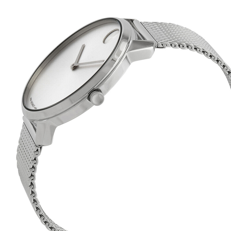 Movado Bold Thin Quartz Silver Dial Men's Watch 3600832 885997452137 ...