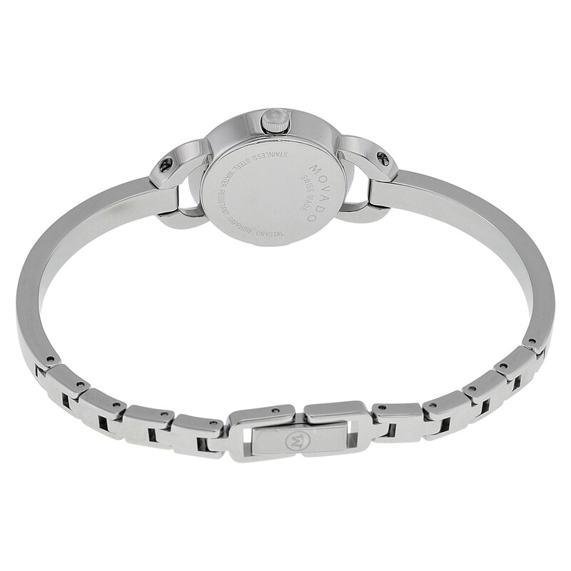 Movado Rondiro Pink Dial Stainless Steel Bangle Ladies Watch 0606797 ...