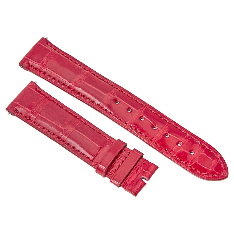 Hadley Roma Open Box - Hadley Roma 20 MM Shiny Red Alligator Leather ...