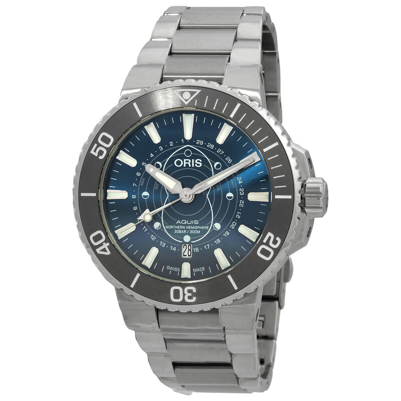 Oris Aquis Dat Watt Automatic Blue Dial Limited Edition Men's Watch 01 ...