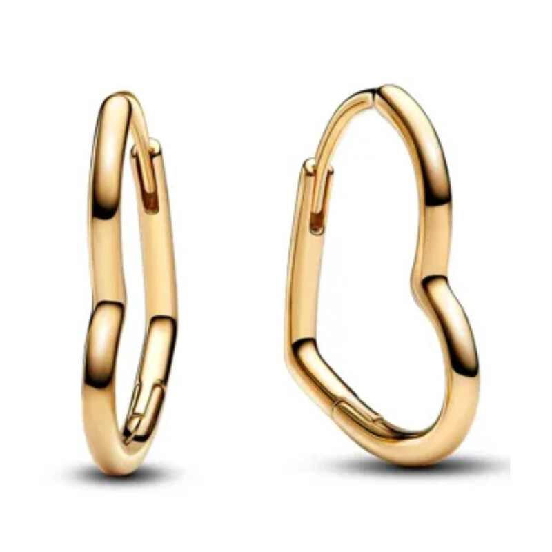 Pandora Asymmetrical Heart Hoop Earrings 268307C00 5700303138602 ...