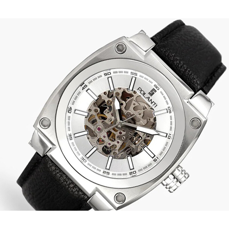 Polanti Torque Ii Auto Black Dial Men's Watch PLT2002LB-SV - Watches ...