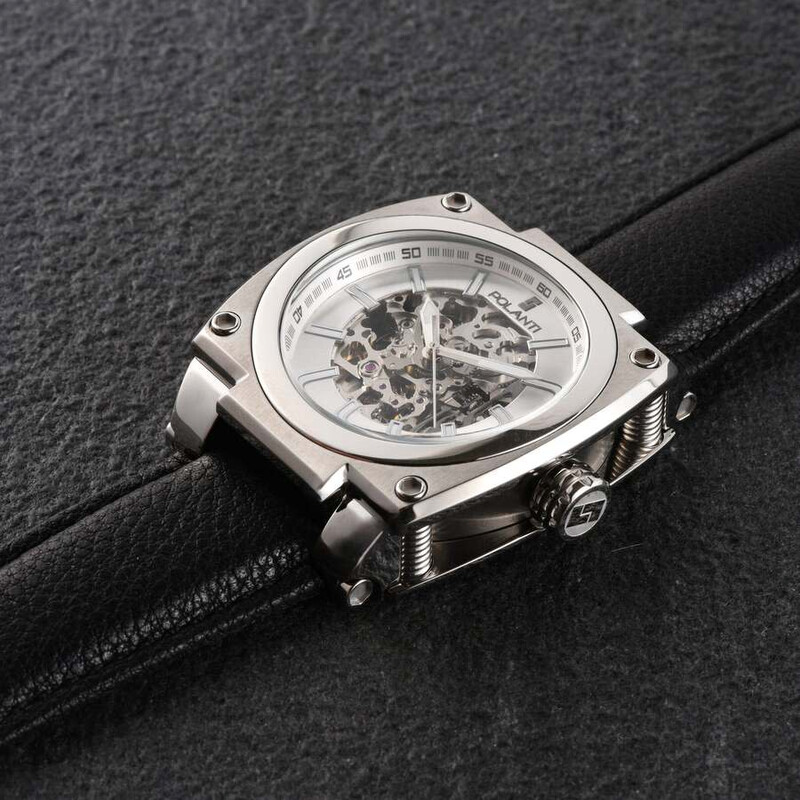 Polanti Torque Ii Auto Black Dial Men's Watch PLT2002LB-SV - Watches ...