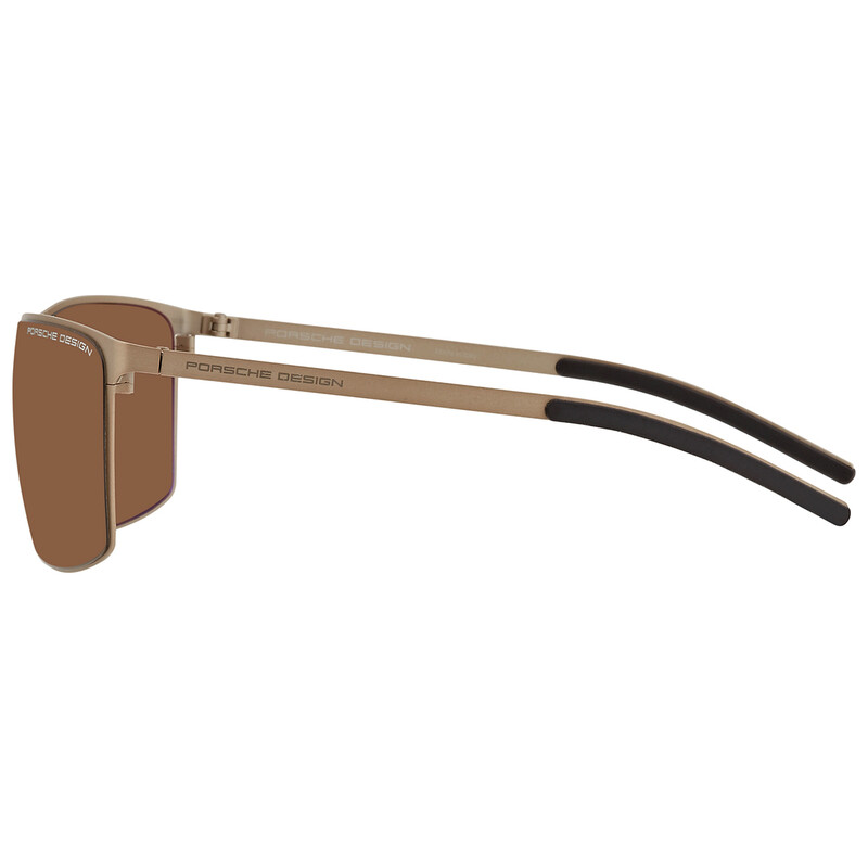 Porsche Design Brown Rectangular Men's Sunglasses P8667 D 64 ...