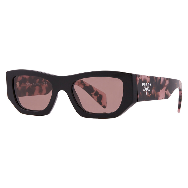 Prada Light Brown Rectangular Ladies Sunglasses PR A01S 13P60B 53 ...