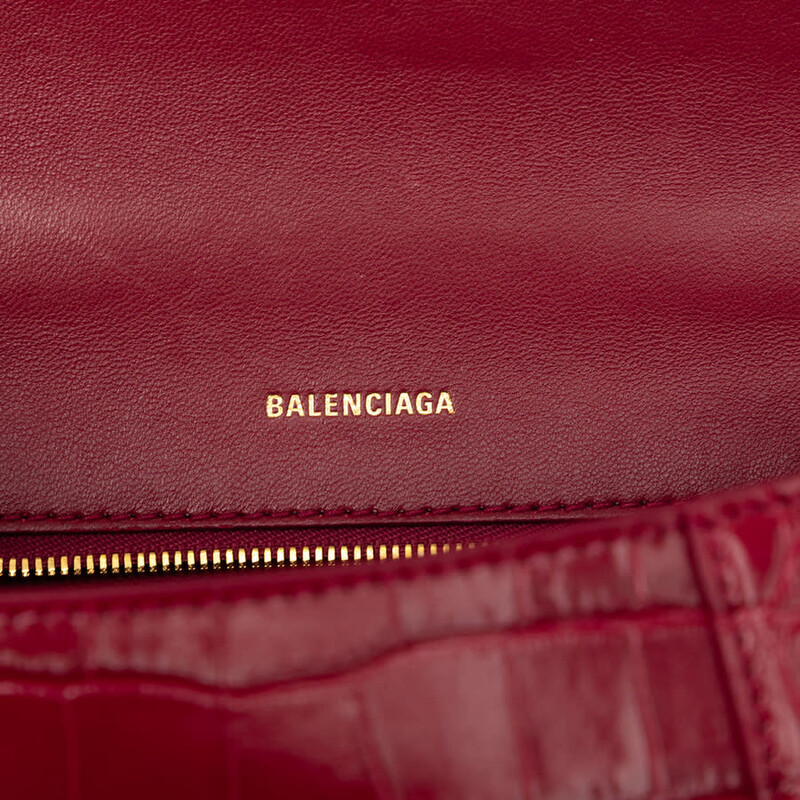 Balenciaga Pre-owned Balenciaga Small Croc Embossed Hourglass Top ...