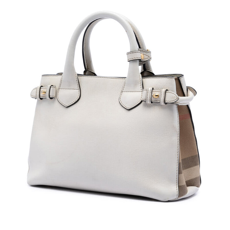 Burberry Pre-owned Burberry Small Leather and House Check Banner ...