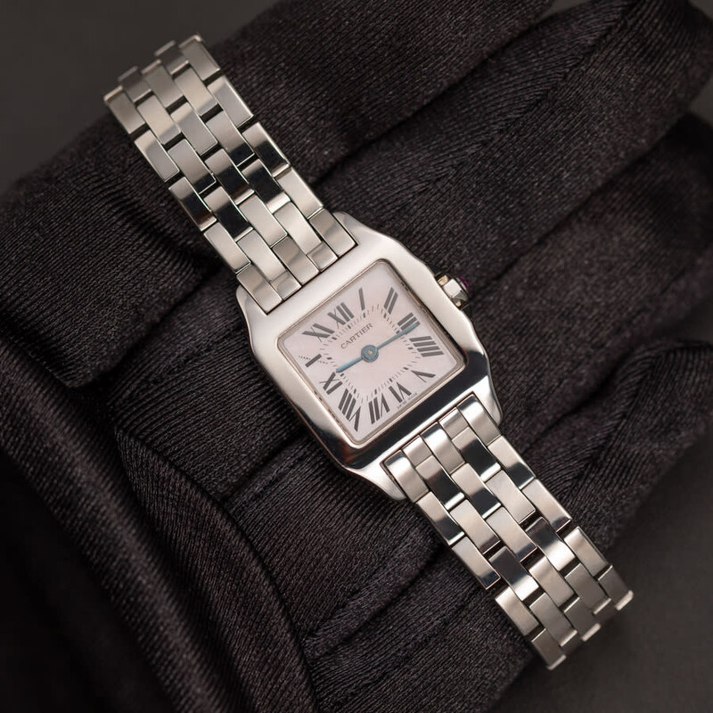 Cartier Pre-owned Cartier Santos De Cartier Demoiselle Mother of Pearl ...