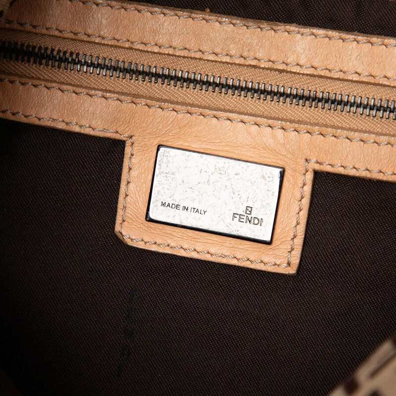 Fendi Pre-owned Fendi Zucchino Canvas Double Flap Mamma Ladies ...