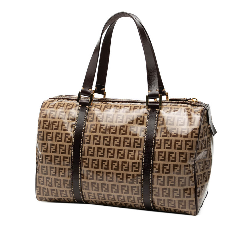 Fendi Pre-owned Fendi Zucchino Crystal Boston Bag Ladies ...
