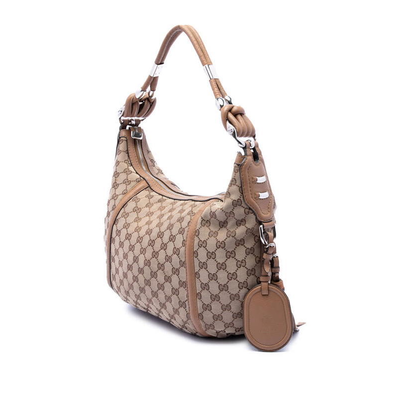 Gucci Pre-owned Gucci GG Canvas Techno Horsebit Hobo Ladies ...