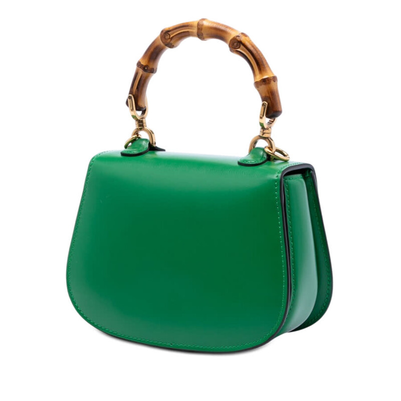 Gucci Pre-owned Gucci Mini Calfskin 1947 Bamboo Top Handle Bag Ladies ...