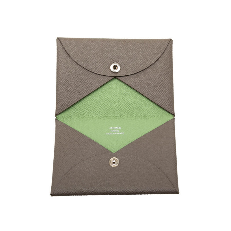 Hermes Pre-owned Hermes Epsom Calvi Verso Card Holder Ladies ...