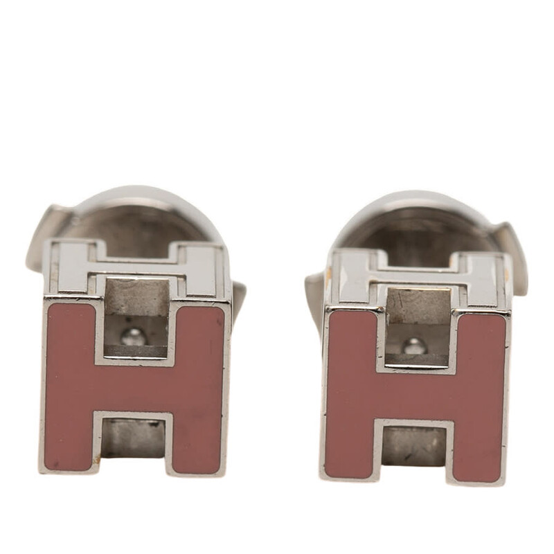 Hermes Pre-owned Hermes Palladium Plated Enamel Cage dH Cube Push Back ...