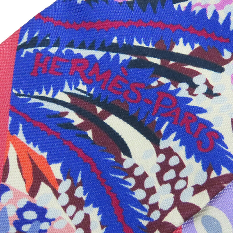 Hermes Pre-owned Hermes Under the Waves Twilly Silk Scarf Ladies ...