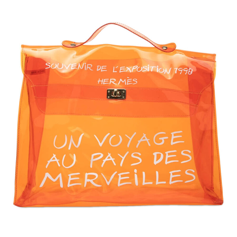 Hermes Pre-owned Hermes Vinyl Souvenir De L Exposition Kelly Handbag ...