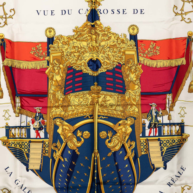 Hermes Pre-owned Hermes Vue Du Carrosse De La Galere La Reale Silk ...