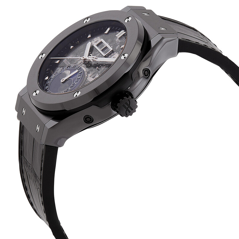 Hublot Pre-owned Hublot Classic Fusion Aerofusion Moonphase Black Magic ...