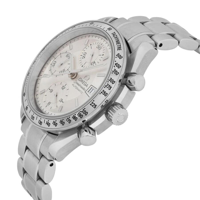 Omega Pre-owned Omega Speedmaster Chronograph Automatic Silver Dial Men ...