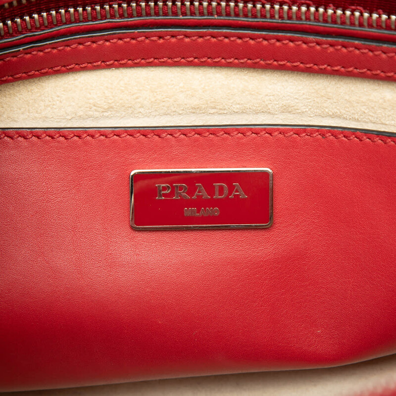 Prada Pre-owned Prada Small City Calf Hand Stitched Galleria Double Zip ...