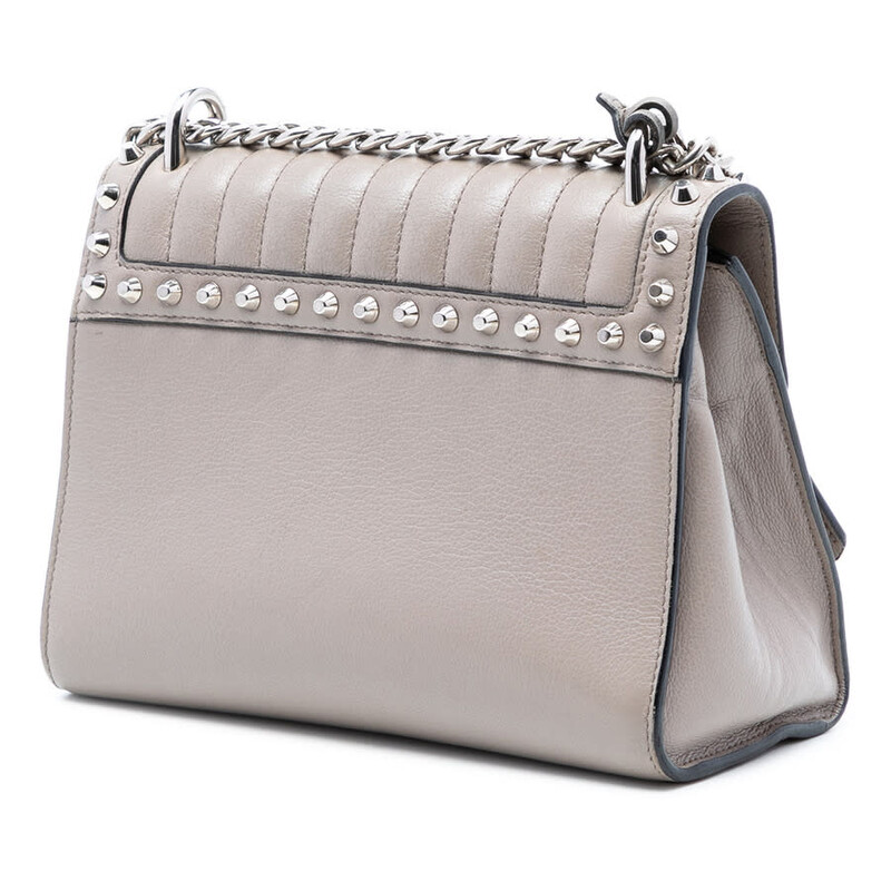 Prada Pre-owned Prada Studded Glace Calf Sound Lock Crossbody Ladies ...