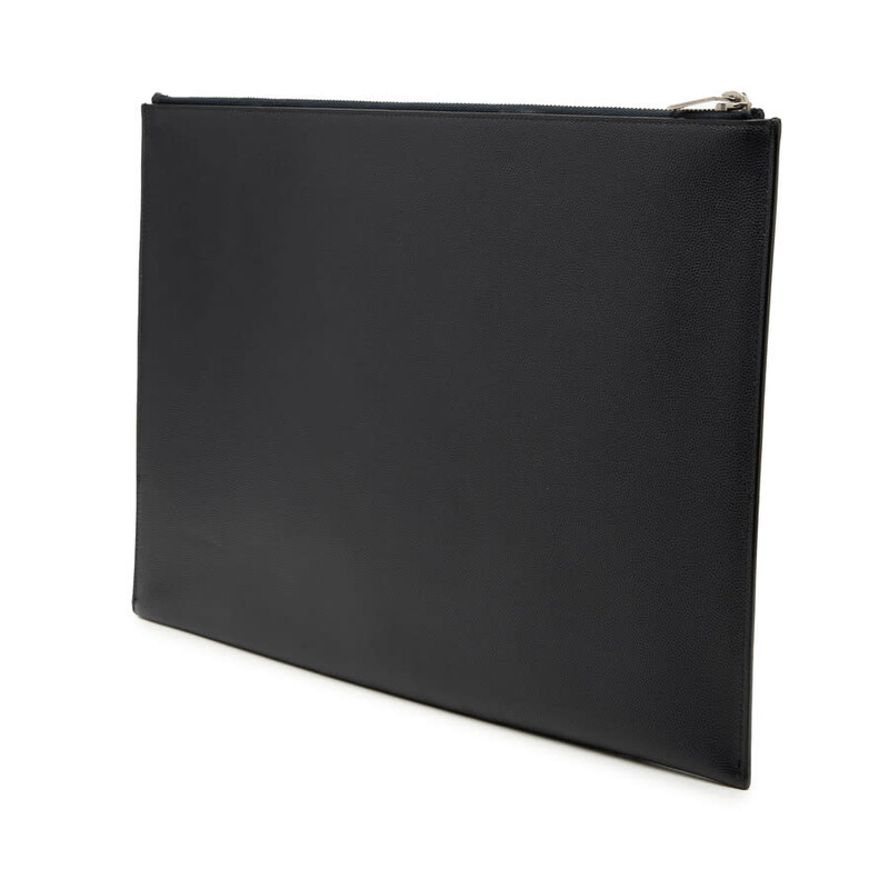 Saint Laurent Pre-owned Saint Laurent Grain De Poudre Zip Document ...