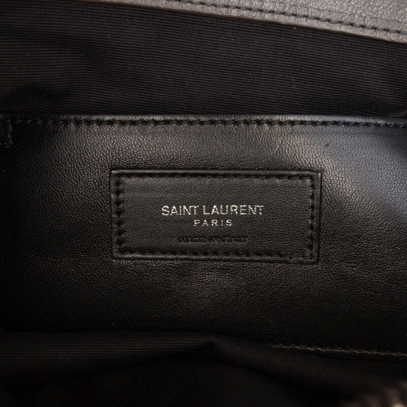 Saint Laurent Pre-owned Saint Laurent Large Chevron Sheepskin Monogram ...