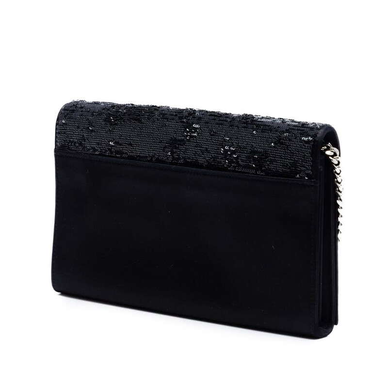 Saint Laurent Pre-owned Saint Laurent Sequin Monogram Kate Wallet on ...
