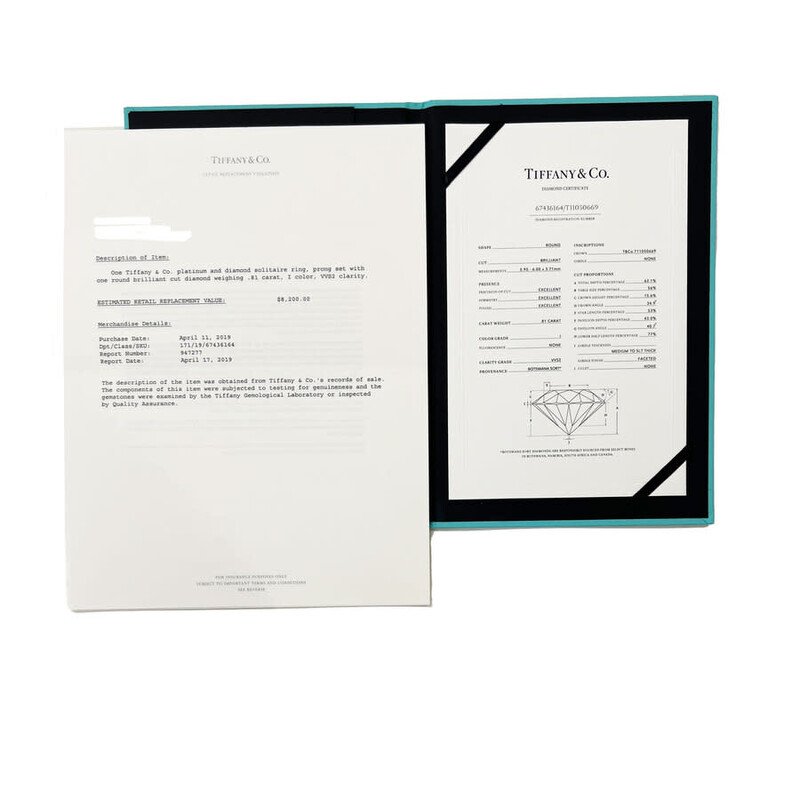 Tiffany & Co. Pre-Owned Tiffany & Co. Tiffany Solitaire Diamond ...