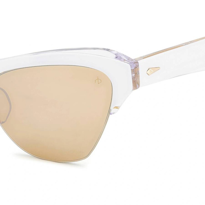Rag And Bone Brown Silver Flash Mirror Cat Eye Ladies Sunglasses ...