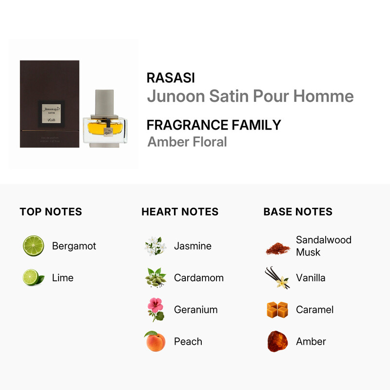 Rasasi Men's Junoon Satin Pour Homme EDP 1.7 oz Fragrances 614514253038 ...