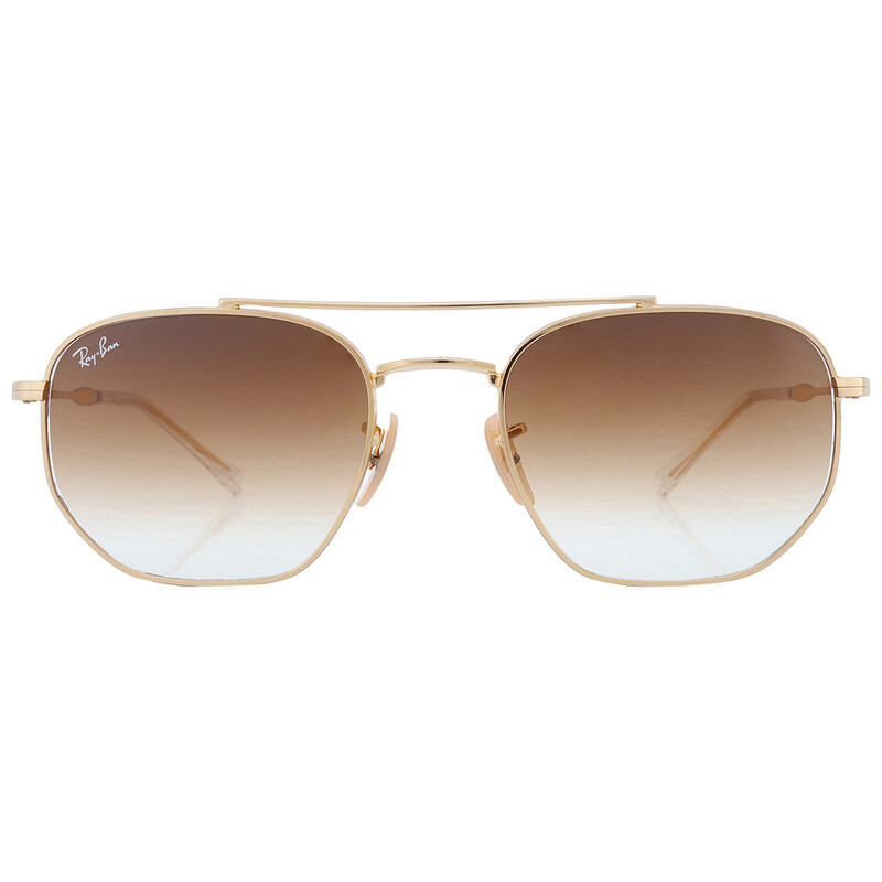 Ray-Ban Brown Gradient Irregular Unisex Sunglasses RB3707 001/51 54 ...