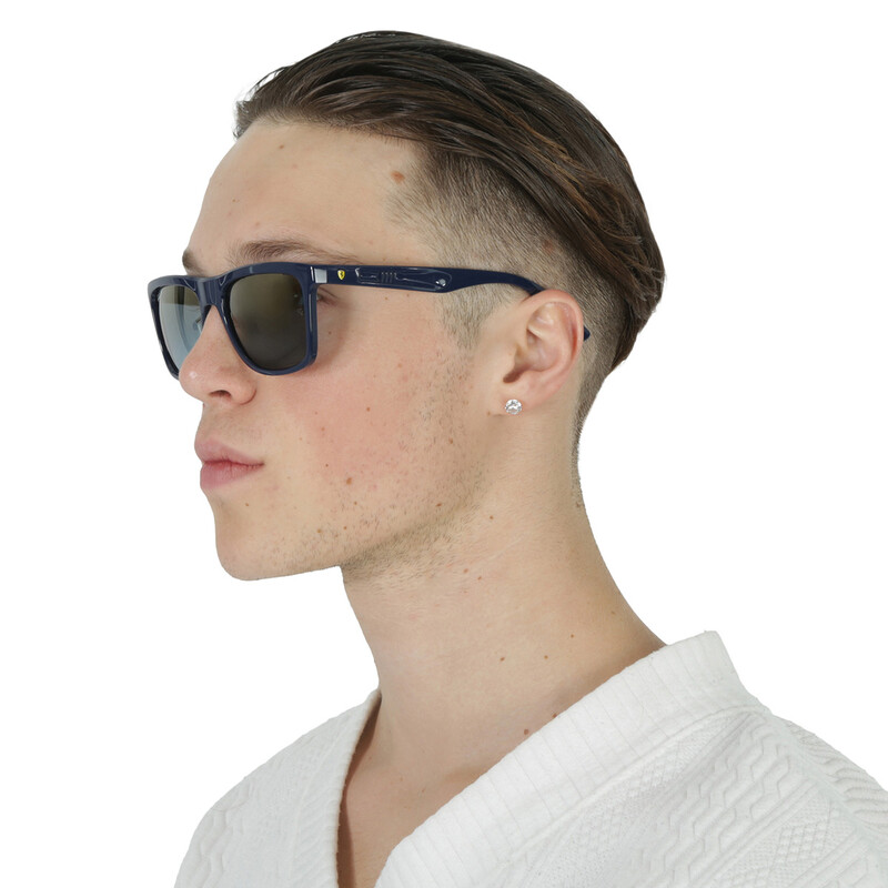 Ray-Ban Scuderia Ferrari Polarized Blue/Gold Square Unisex Sunglasses ...