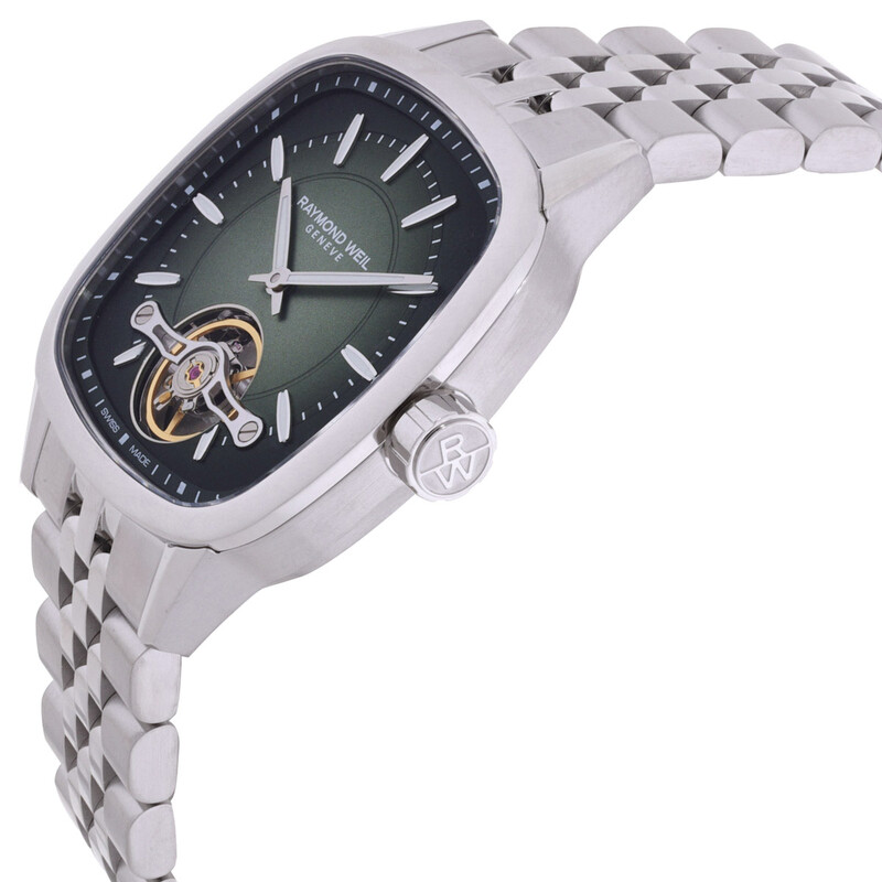 Raymond Weil Freelancer Automatic Green Dial Men's Watch 2790-ST-52051 ...
