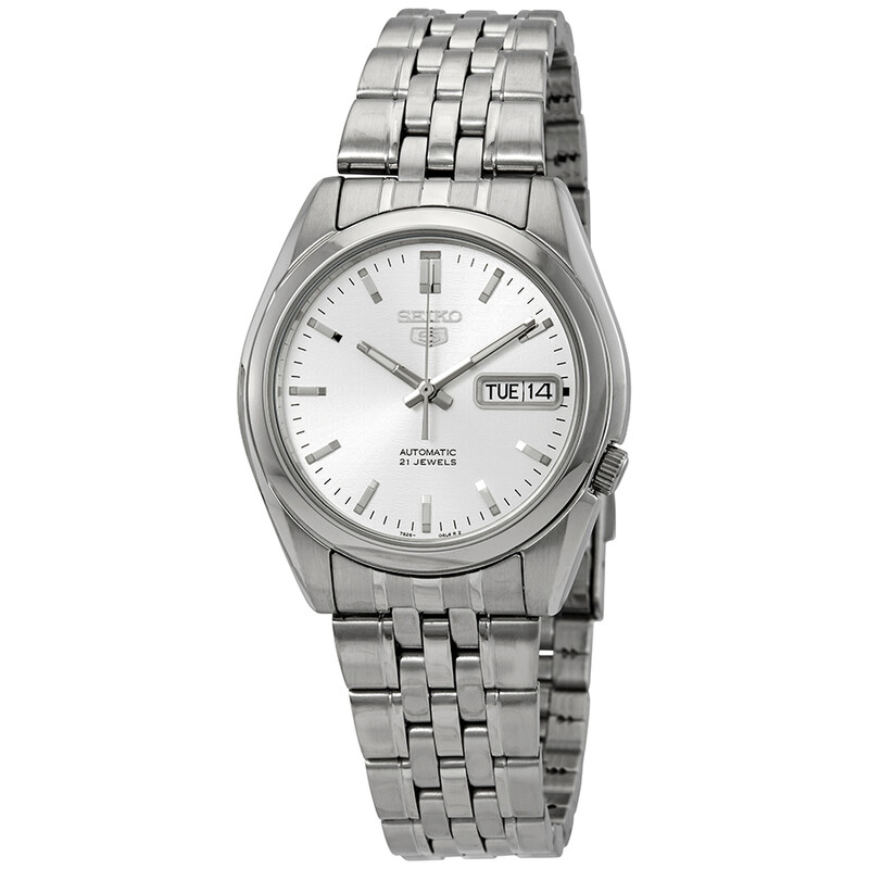 Seiko Series 5 Automatic Silver Dial Men's Watch SNK355 029665172464 ...