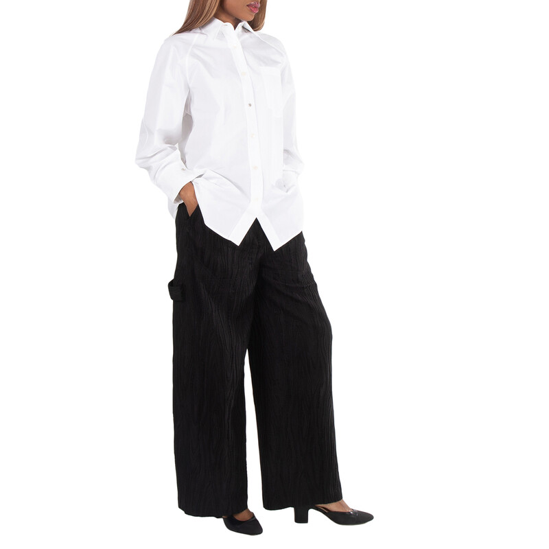 Stella McCartney Pure White Cotton Poplin Oversize Shirt, Brand Size 40 ...