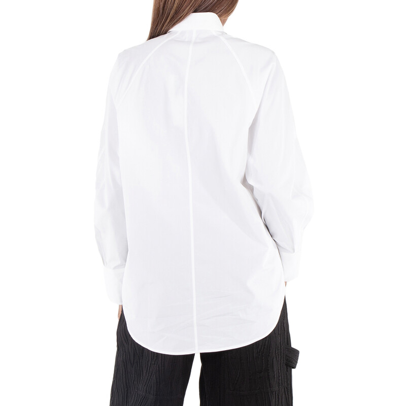 Stella McCartney Pure White Cotton Poplin Oversize Shirt, Brand Size 40 ...