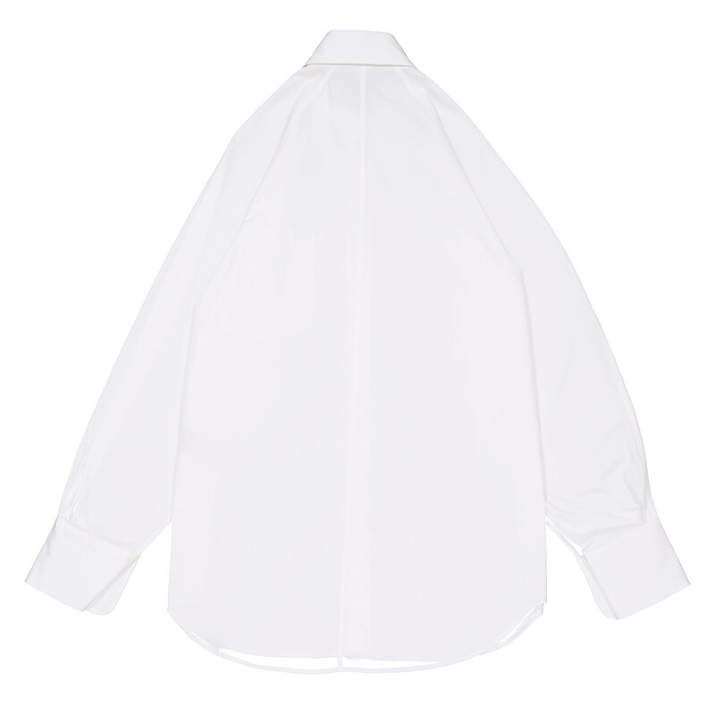Stella McCartney Pure White Cotton Poplin Oversize Shirt, Brand Size 40 ...