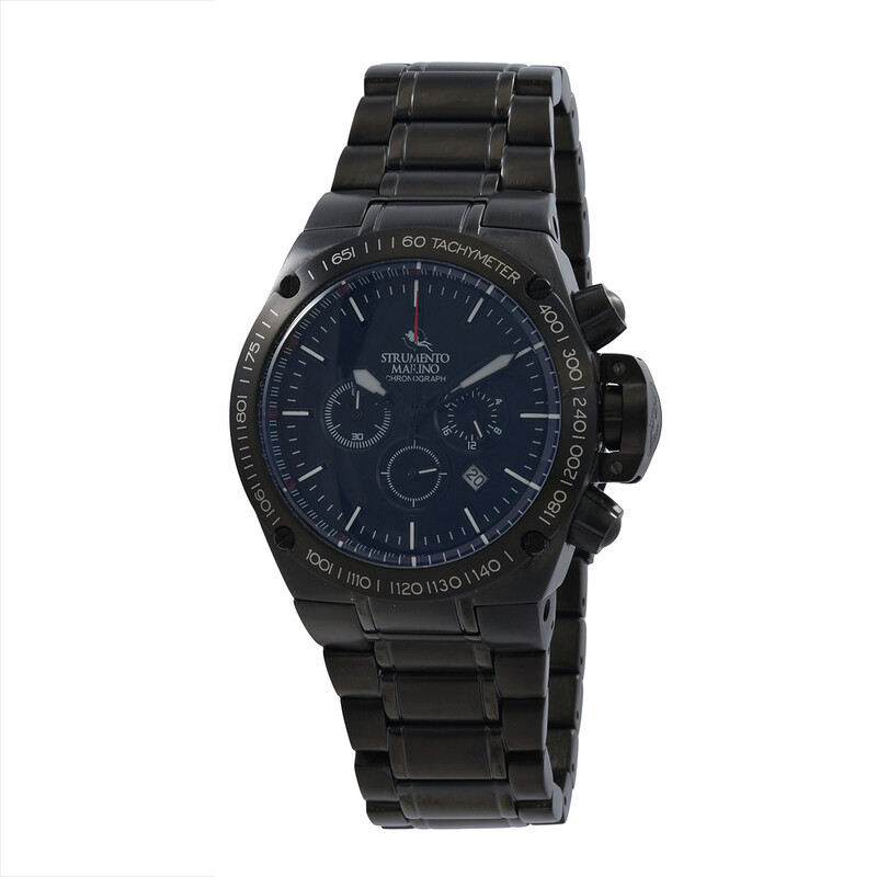 Strumento Marino Defender Chrono Chronograph Quartz Black Dial Men's ...