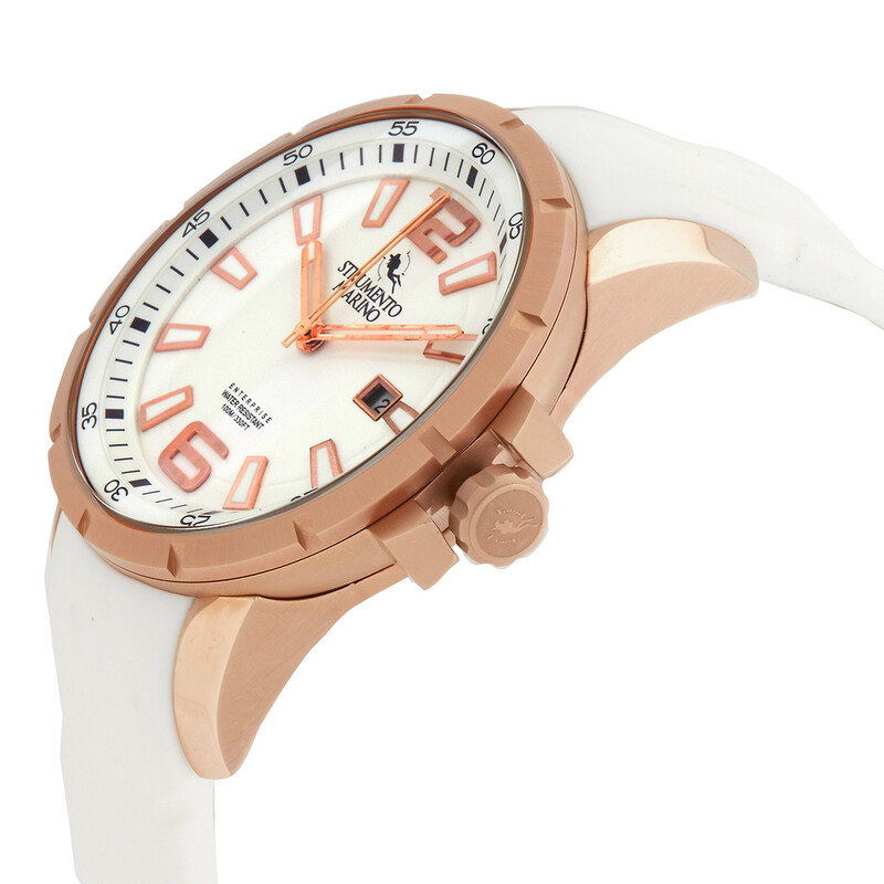 Strumento Marino Enterprise Quartz White Dial Men's Watch SM100S/RG/BN ...