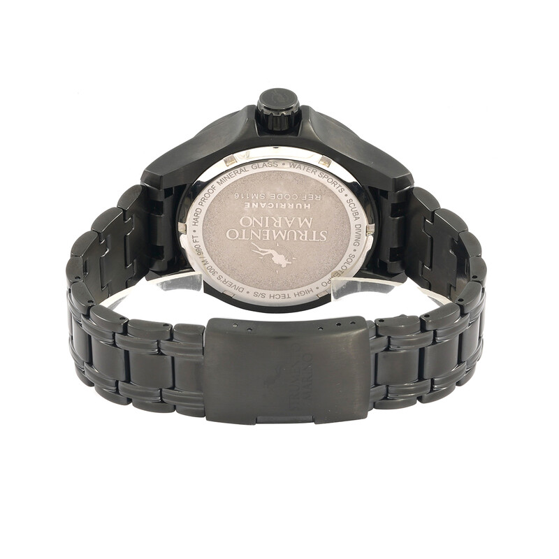 Strumento Marino Hurricane 3 Hands Bracelet Quartz Black Dial Men's ...