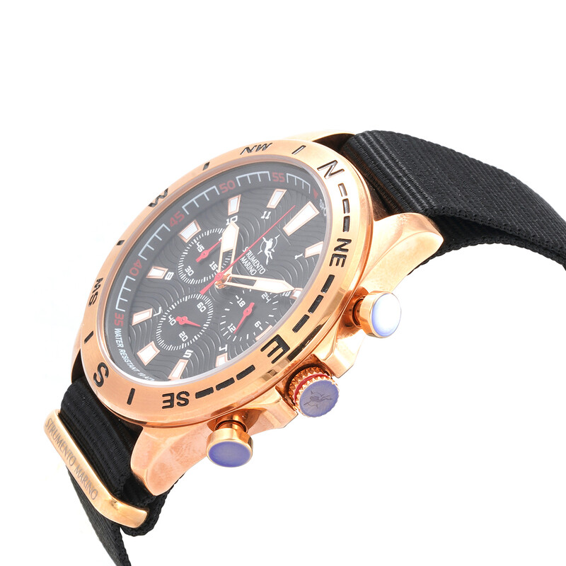 Strumento Marino Sport Marine Chronograph Nylon Black Dial Men's Watch ...