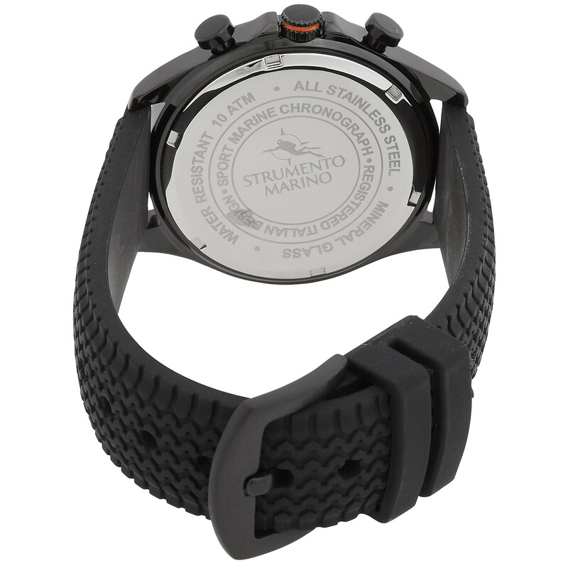 Strumento Marino Sport Marine Chronograph Silicon Quartz Black Dial Men ...