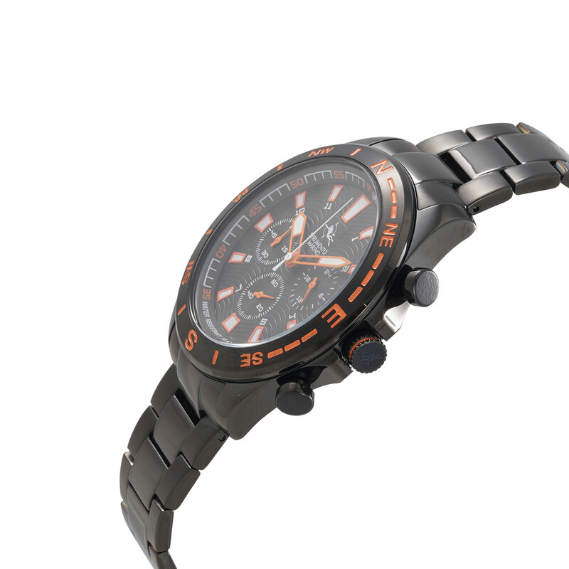 Strumento Marino Sport Marine Chronograph Steel Quartz Black Dial Men's ...